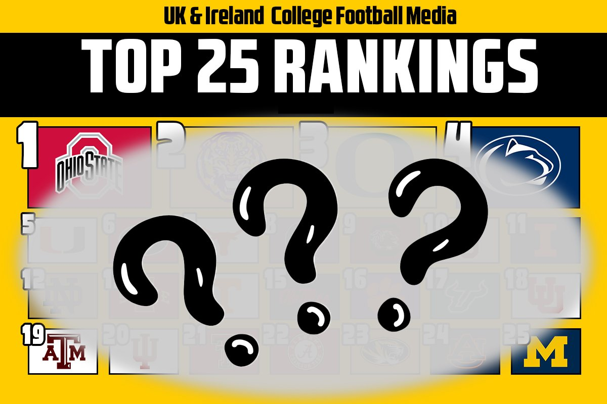UK & Ireland College Football Media Top 25 Rankings: Week 2 - The Touchdown